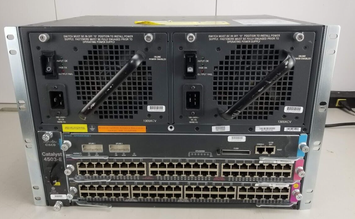 Cisco WS-C4503-E Catalyst Switch w/ 1X WS-X4548-GB-RJ45 | 1X WS-X4648 ...