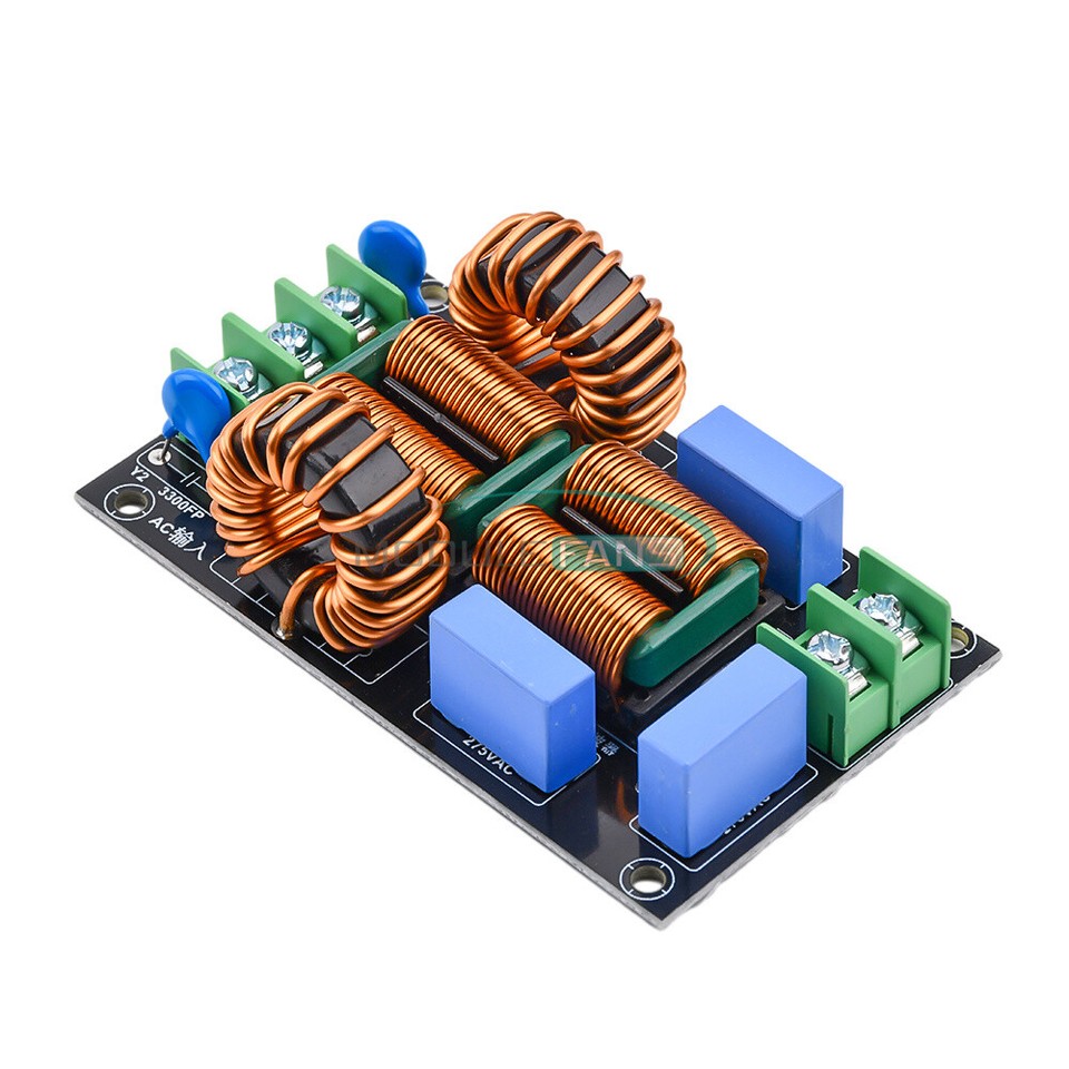 AC110-250V 4/10/20A 3-stage EMI AC Filter Board Audio Power Amplifier ...
