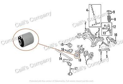 MR418066 For 2015 MITSUBISHI MONTERO IV V87W Rear Knuckle Lower Bushing ...