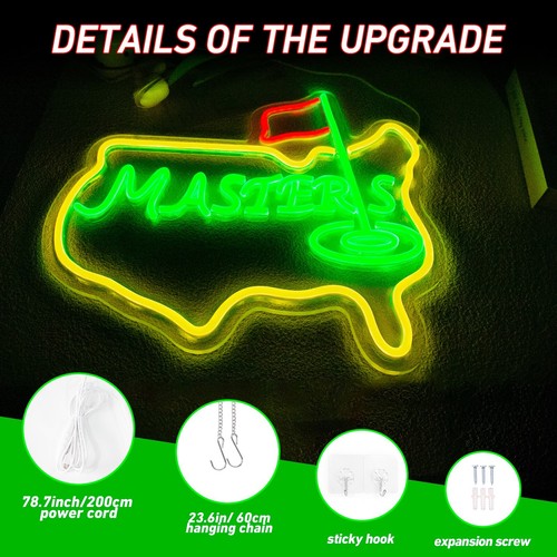 Golf Masters The 19th Hole LED Neon Sign Light Acrylic Wall Decor 15.7 ...