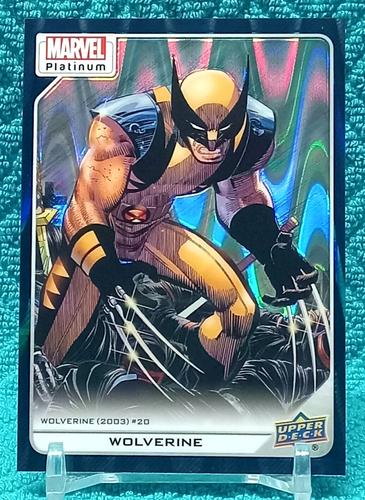 2022 Upper Deck Marvel Platinum Wolverine Teal Wave 716/799 #182 | eBay