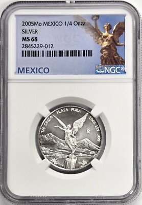 2005 Mexico Libertad 1/4 oz. Silver Coin - NGC MS68 | eBay