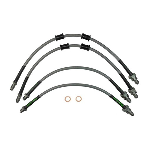 FORD FIESTA ZETEC S MK4 MK5 STAINLESS STEEL BRAIDED BRAKE LINES HOSES ...