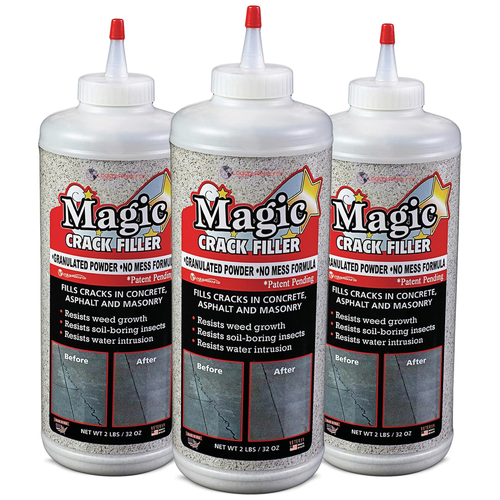 Magic Crack Filler 2LB Concrete Slab Gray, for Filling in Concrete ...