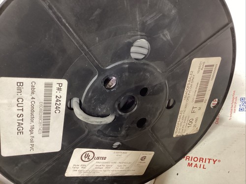 100' Alpha Wire 2424C 18/4C Shielded Control/Instrumentation Cable Gray ...