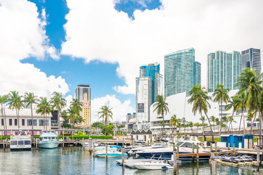 Buildings & Skyline in Miami Bayside Poster Premium Quality Choose your ...