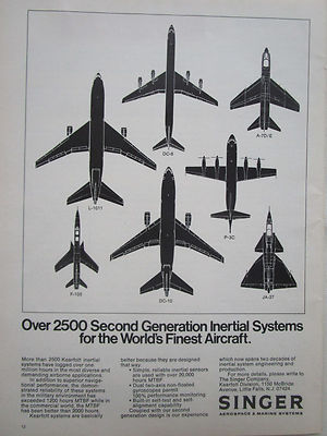 10/1973 PUB SINGER KEARFOTT INERTIAL SYSTEMS GYROSCOPE SENSORS ORIGINAL ...