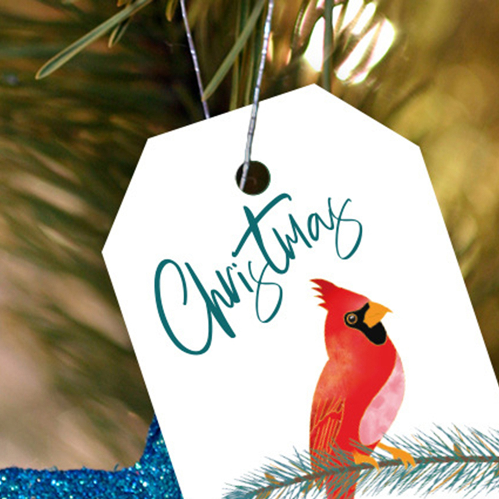 1 Set Gift Box Tags Regular Shape Decorative Christmas Themed Printing ...