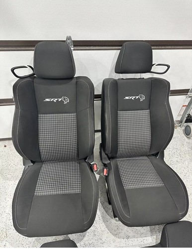 2020 DODGE CHALLENGER HELLCAT OEM FULL BLACK CLOTH FRONT REAR SEATS SET ...