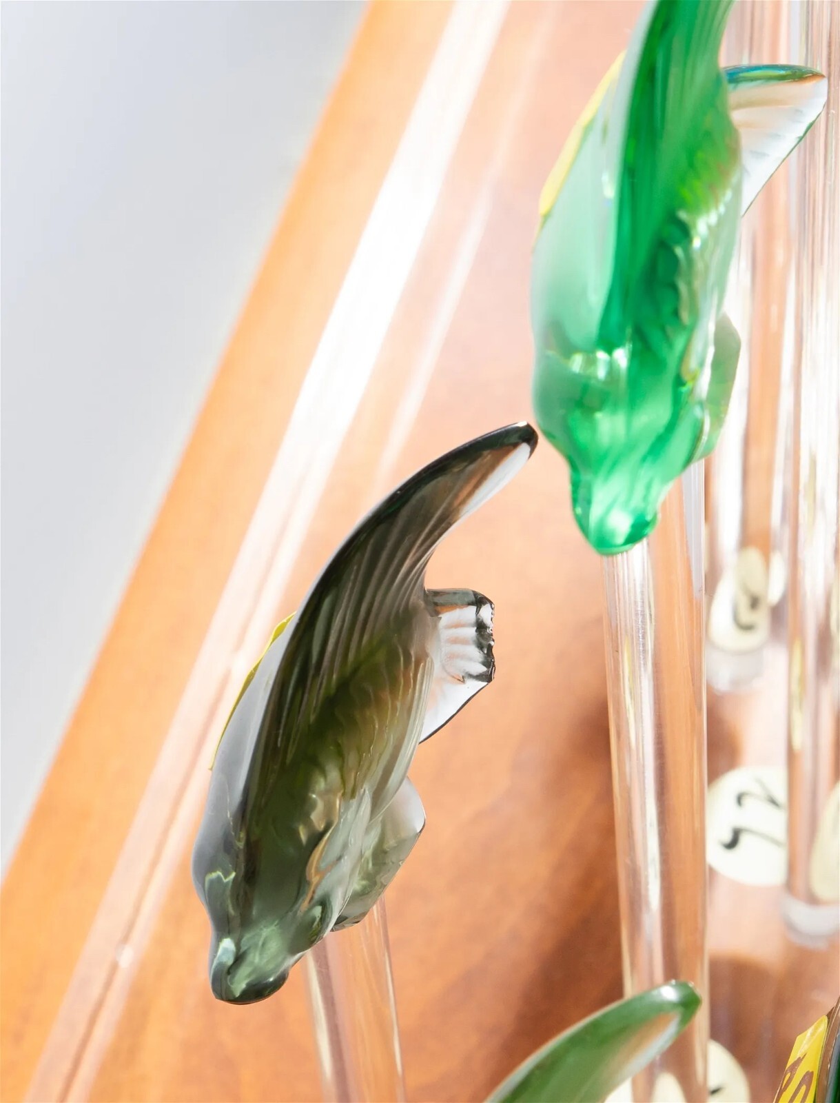 Rare Lalique Crystal Aquarium Sculpture 100 Fish w/Custom Display Table ...