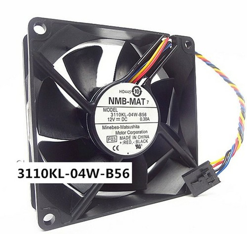 NMB 3110KL-04W-B56 8025 12V 0.30A 4-wire double ball Dell server fan | eBay