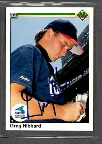 1990 Upper Deck Baseball Card #543 Greg Hibbard Rookie Signed Autograph ...
