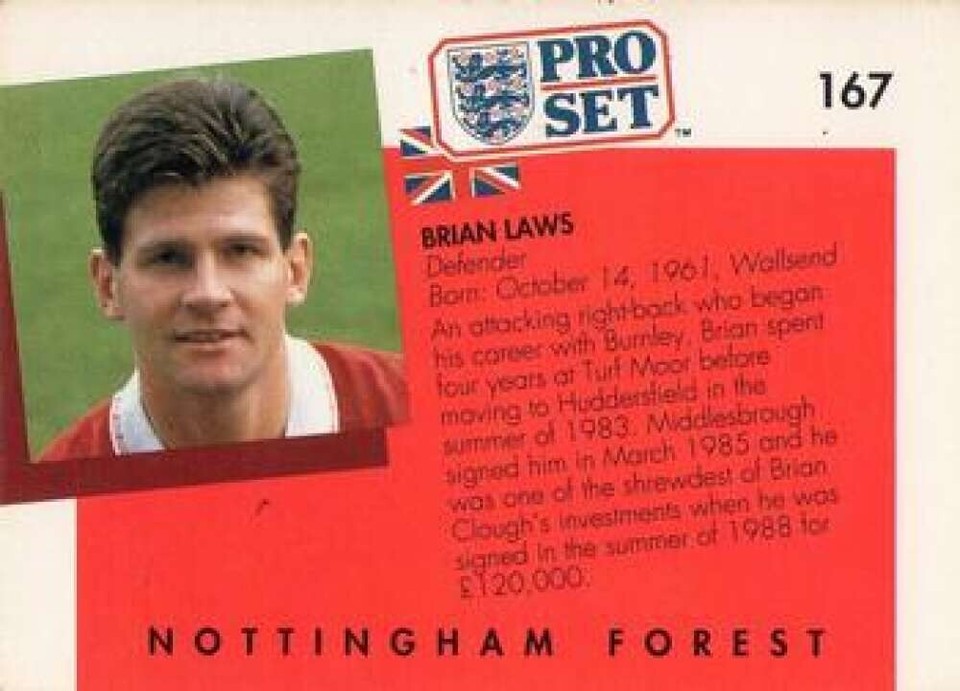 1990-91 EPL English Premier League - Pro Set Trading Card #167 ⚽ BRIAN ...