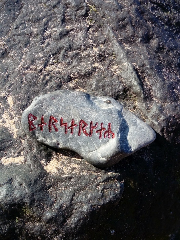 "Berserker" "Battle" "Rage" - Engraved Stone Rune Decoration | eBay UK