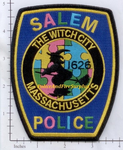 Massachusetts - Salem MA Police Dept Patch - The Witch City - Autism | eBay