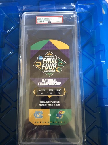 2022 NCAA MEN'S FINAL FOUR Basketball Championship Ticket PSA 10 GEM MT ...