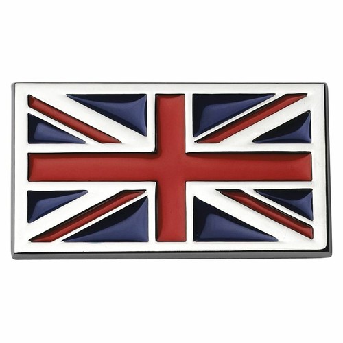 High Quality Self Adhesive Exterior & Interior Chrome Union Jack Badge ...