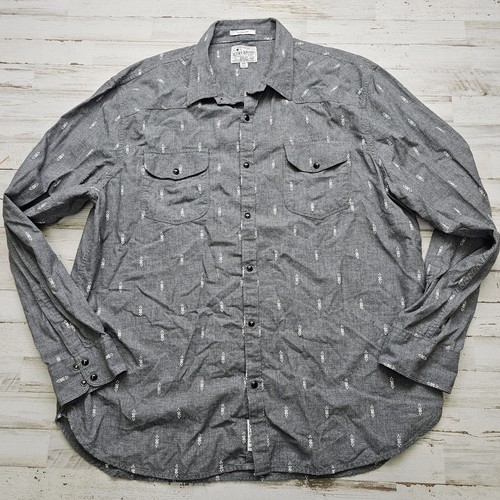 Lucky Brand Mens Aztec Southwest Theme Pearl Snap Shirt Size XXL Long ...