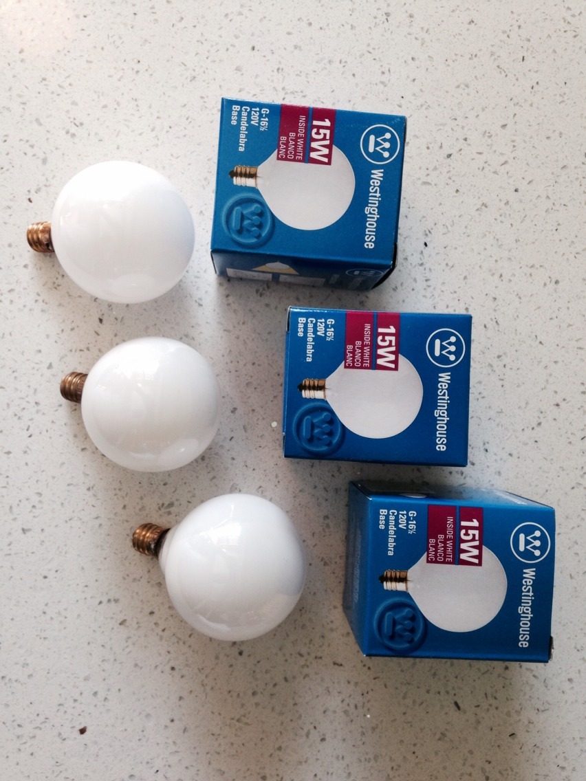 G16 WHITE ROUND 15 WATT SPUTNIK LIGHT BULBS 10 PACK LOT BULK CANDELABRA ...