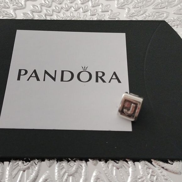 Authentic Pandora Letter J Alphabet Triangular Charm … - Gem