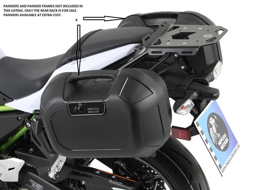 Kawasaki Z650 REAR RACK BY HEPCO AND BECKER MINI-RACK FOR SOFT LUGGAGE ...