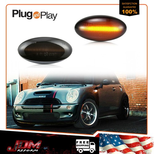 Smoked Lens Amber LED Fender Side Marker Light for 02-08 Mini Cooper ...