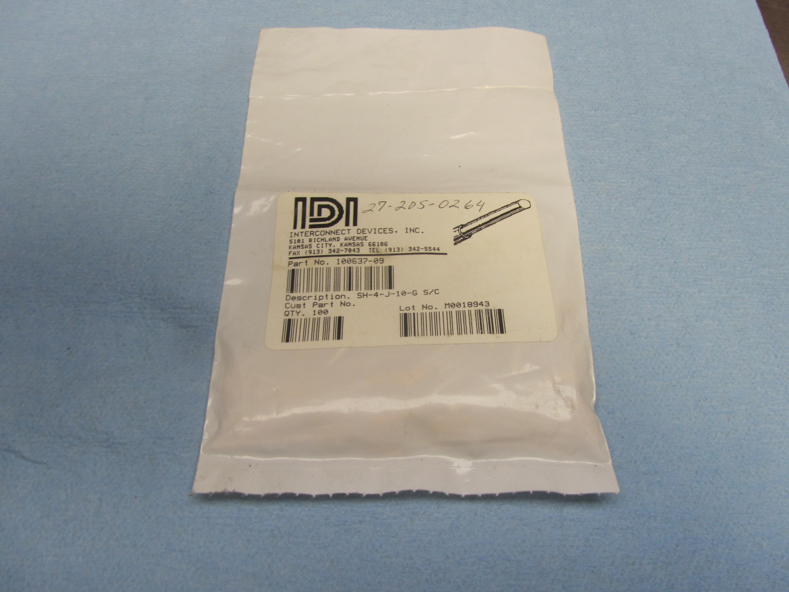 100637-09 IDI INTERCONNECT DEVICES INC. SH-4-J-10-G SPRING CONTACT | eBay