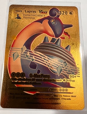 lapras vmax sv111/sv122 gold Foil Fan Art | eBay