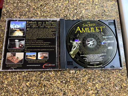 The Sacred Amulet PC CD-ROM Cryo DreamCatcher 2001 game for Windows 95/ ...