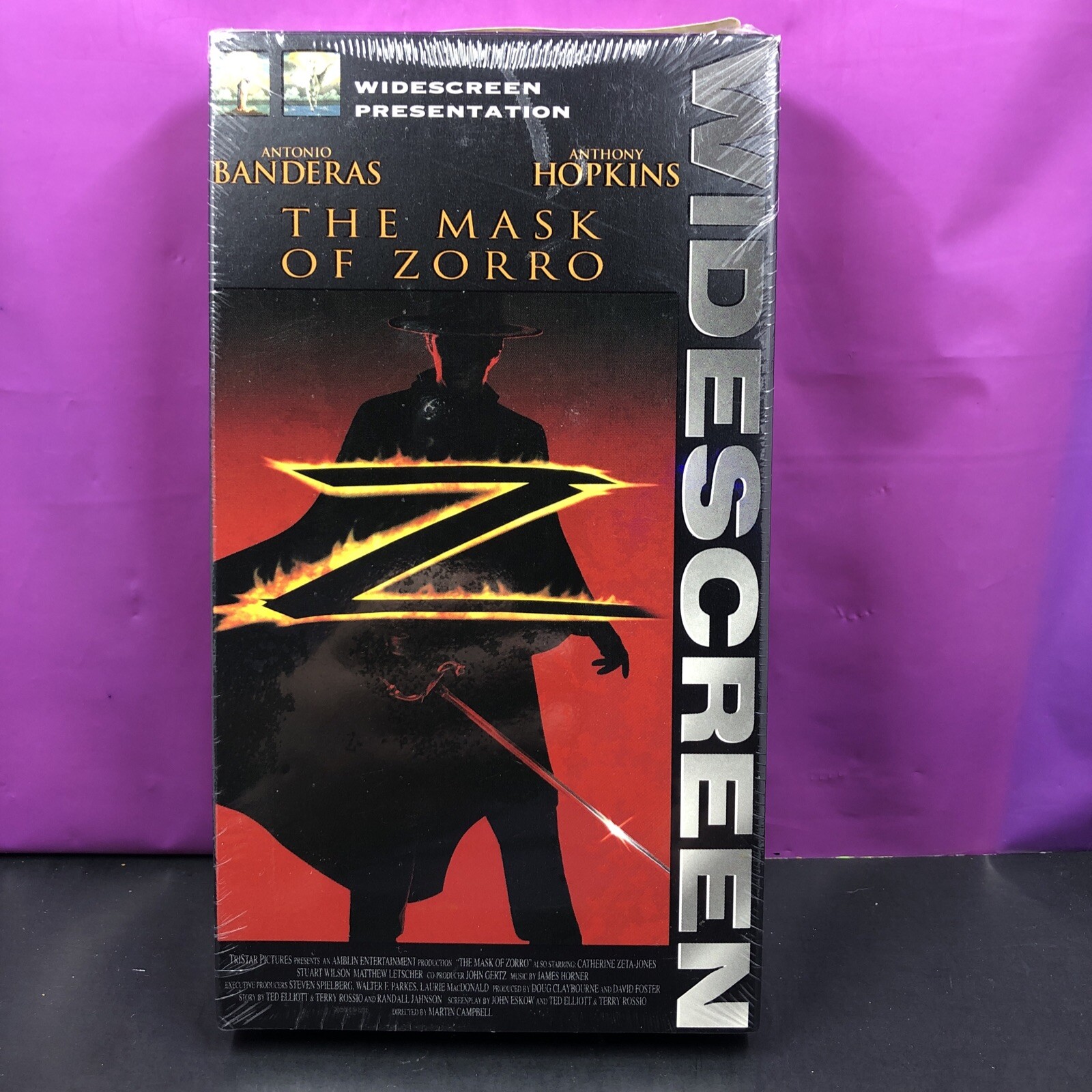The Mask of Zorro VHS New Sealed Banderas Hopkins Zeta Jones ...