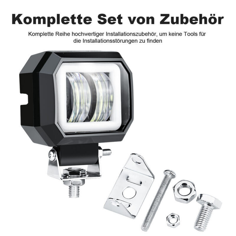 2X Motorrad LED Scheinwerfer Arbeitsscheinwerfer Zusatzscheinwerfer ...