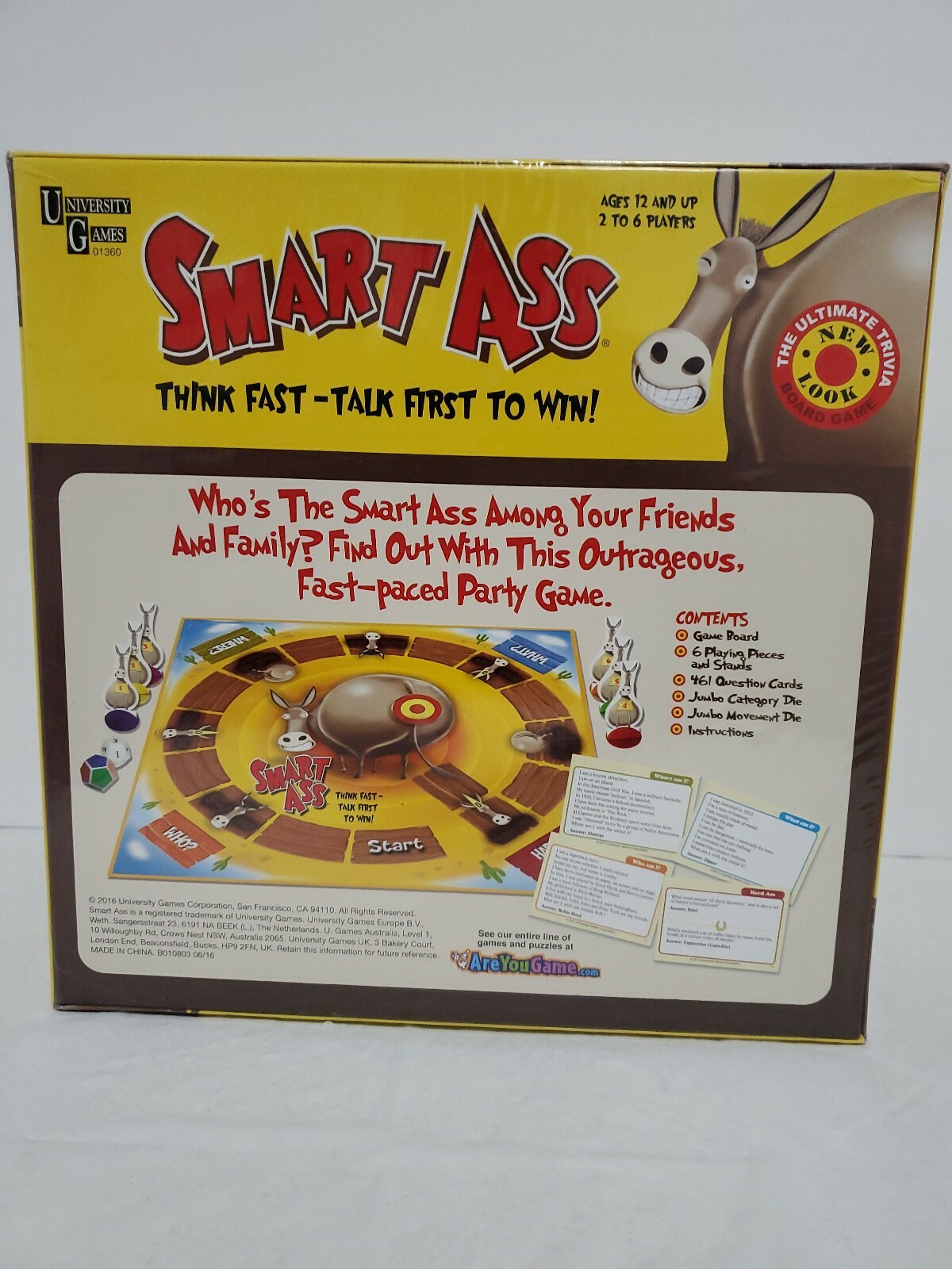 Smart Ass Trivia Board Party Game Fun Family Sealed Unopened University ...