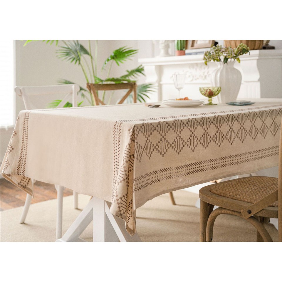 Rectangle Embroidery Tablecloth Dining Party Table Cloth Cover ...