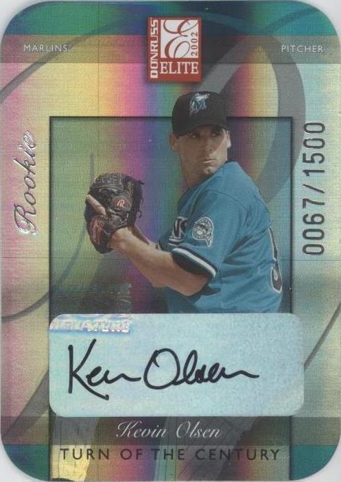 2002 Donruss Elite - Rookie Kevin Olsen #163 Turn of the Century Die ...