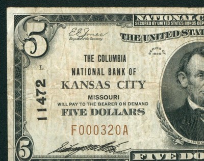 Kansas City - $5 1929 National Currency ** DAILY CURRENCY AUCTIONS | eBay