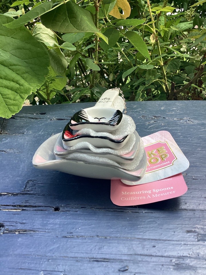 The Baked Shop Set of 4Pc Cat Face Measuring Spoons1 tbsp 1 tsp 1/2 tsp ...