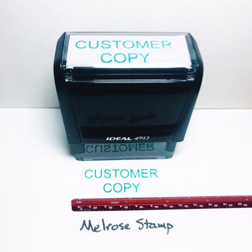 Customer Copy Rubber Stamp Green Ink Self Inking Ideal 4913 | eBay