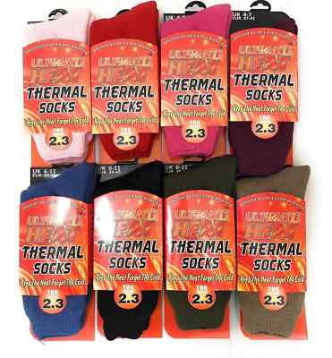 4 Pairs Womens thermal Heat control Thermal Winter Warm Socks 2.3 tog 4 ...
