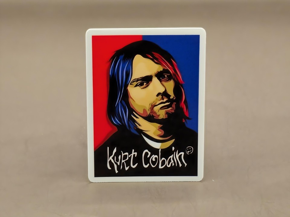 Nirvana Vinyl Stickers Kurt Cobain Alternative Grunge Rock Band Smiley ...