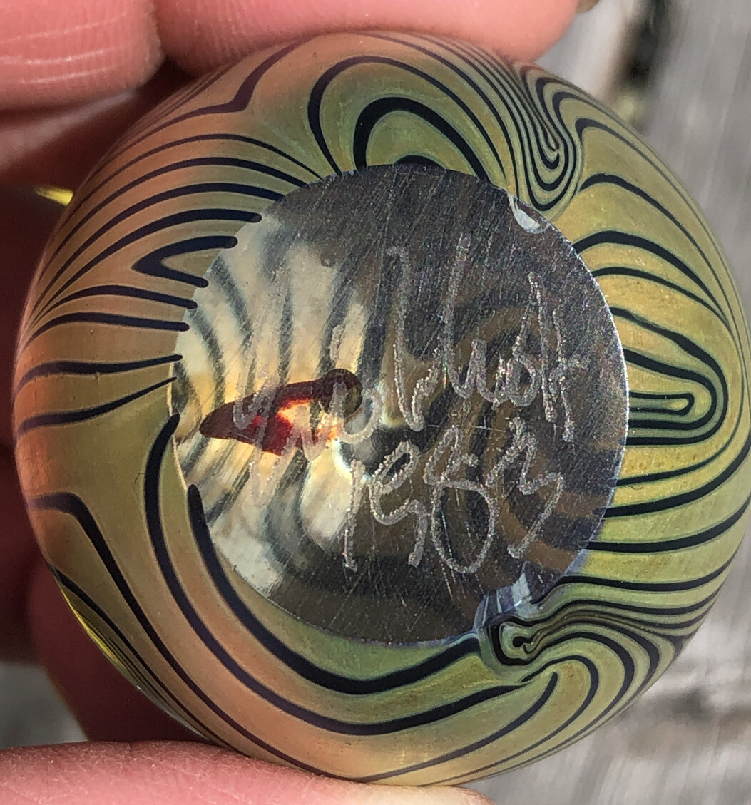 Signed Robert Eickholt 1983 Iridescent Aurora Prism Swirl Art Glass ...