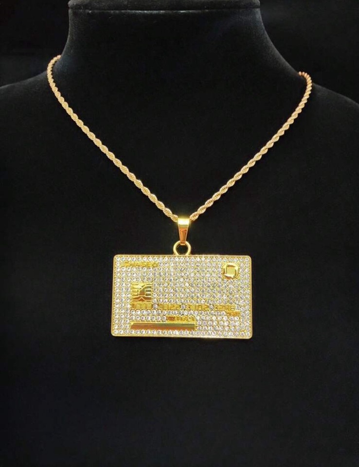 Cash Money Debit Credit Card ATM Visa Chain Ice Bling Rhinestone Icy ...