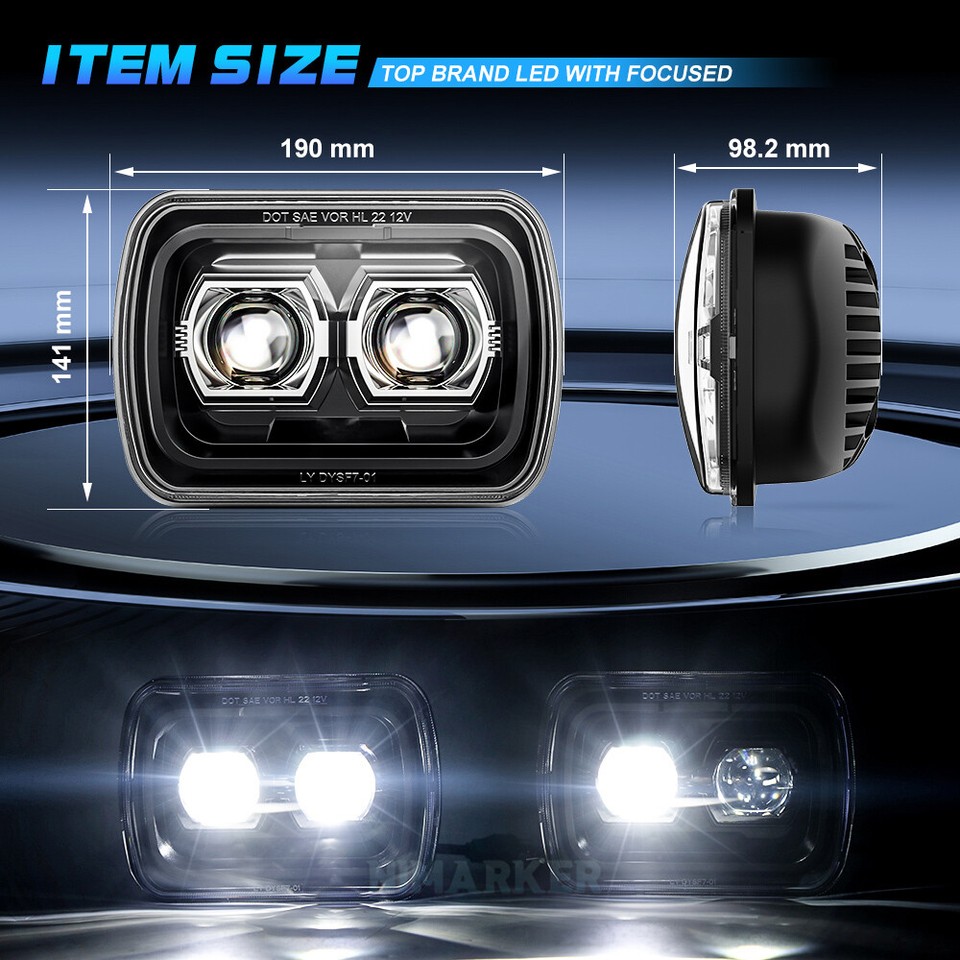 For Chevrolet Express 3500 2500 1500 G10 Astro Cargo 7x6 5x7" LED ...