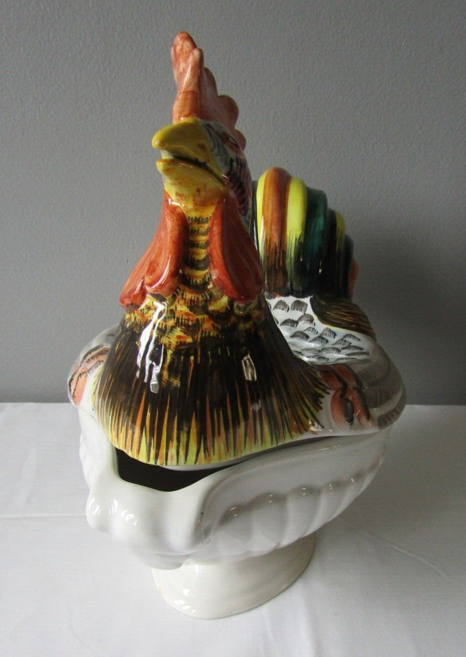 Vintage Wright Kay & Co. Porcelain Rooster Potpourri Dish Made in Italy ...
