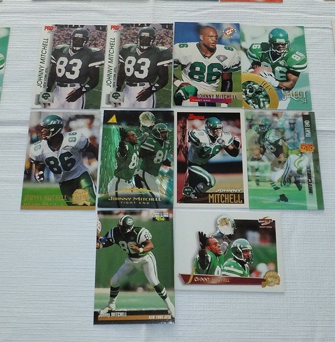 JOHNNY MITCHELL - Tight End - New York Jets - 10 Card Assorted Lot ...