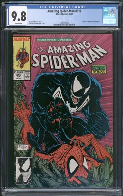 The Amazing Spider-Man #316 CGC 9.8 White Pages Classic McFarlane Venom ...