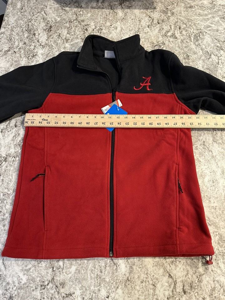 NWT Men’s Columbia Alabama Crimson Tide Fleece Full Zip Jacket Medium ...