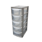 Small Plastic Storage Tower Grey 3 4 5 6 Tier Drawer Office Desktop ...