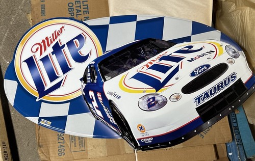 Miller Lite Nascar Rusty Wallace 2 Ford Beer Metal Sign Miller Time 32 ...