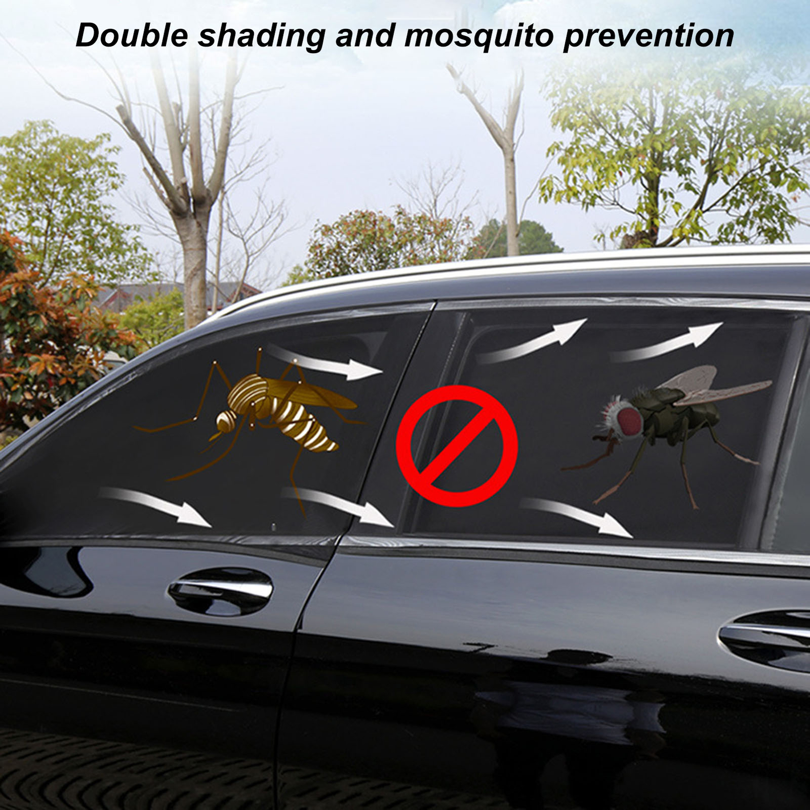 2pcs Car Window Shades Breathable Car Window Screen Sunscreen J4H8 | eBay