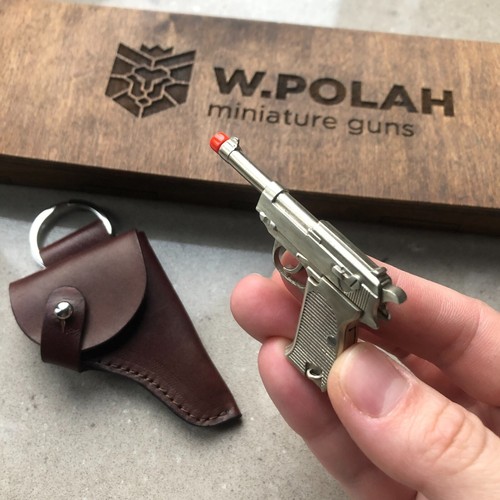 Gun keychain Walther P38 Cap gun Mini pistol Mini gun Fob gun Miniature ...